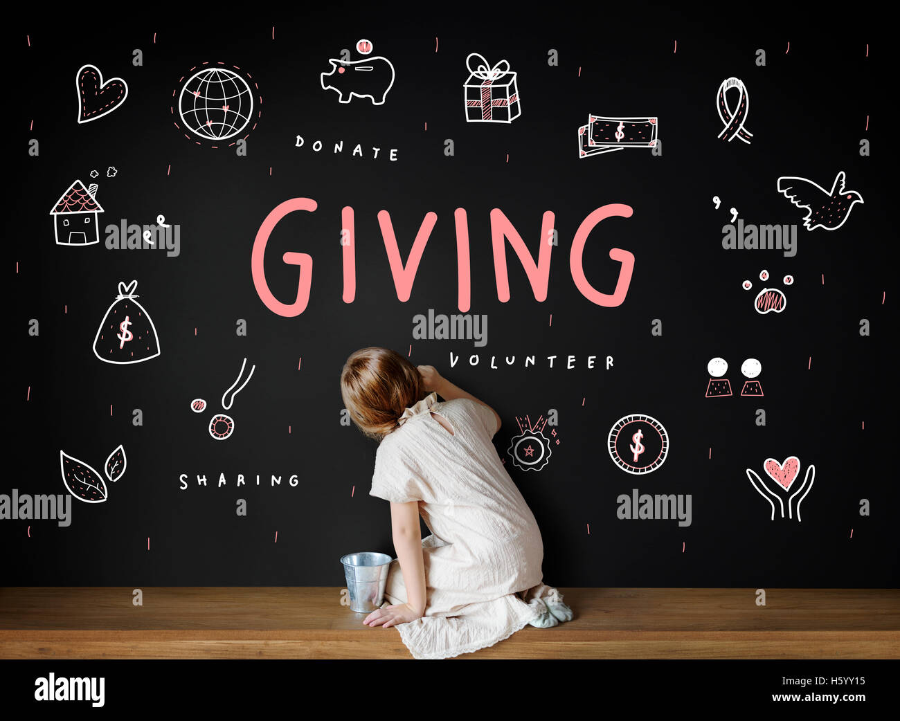 Giving Donations Charity Foundation Support Concept Stock Photo - Alamy