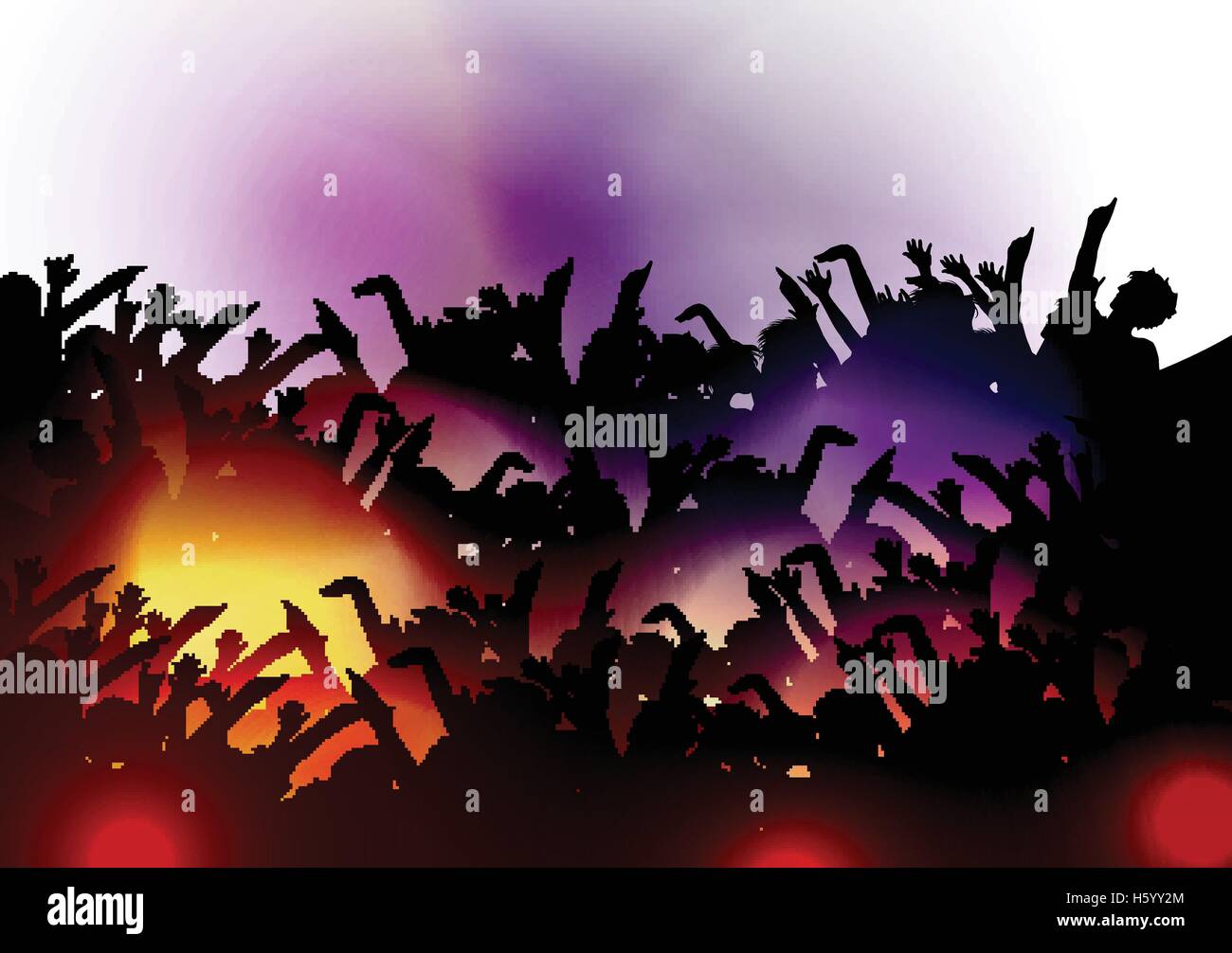 Party People Crowd, Festive Disco Event Background - Vector ...