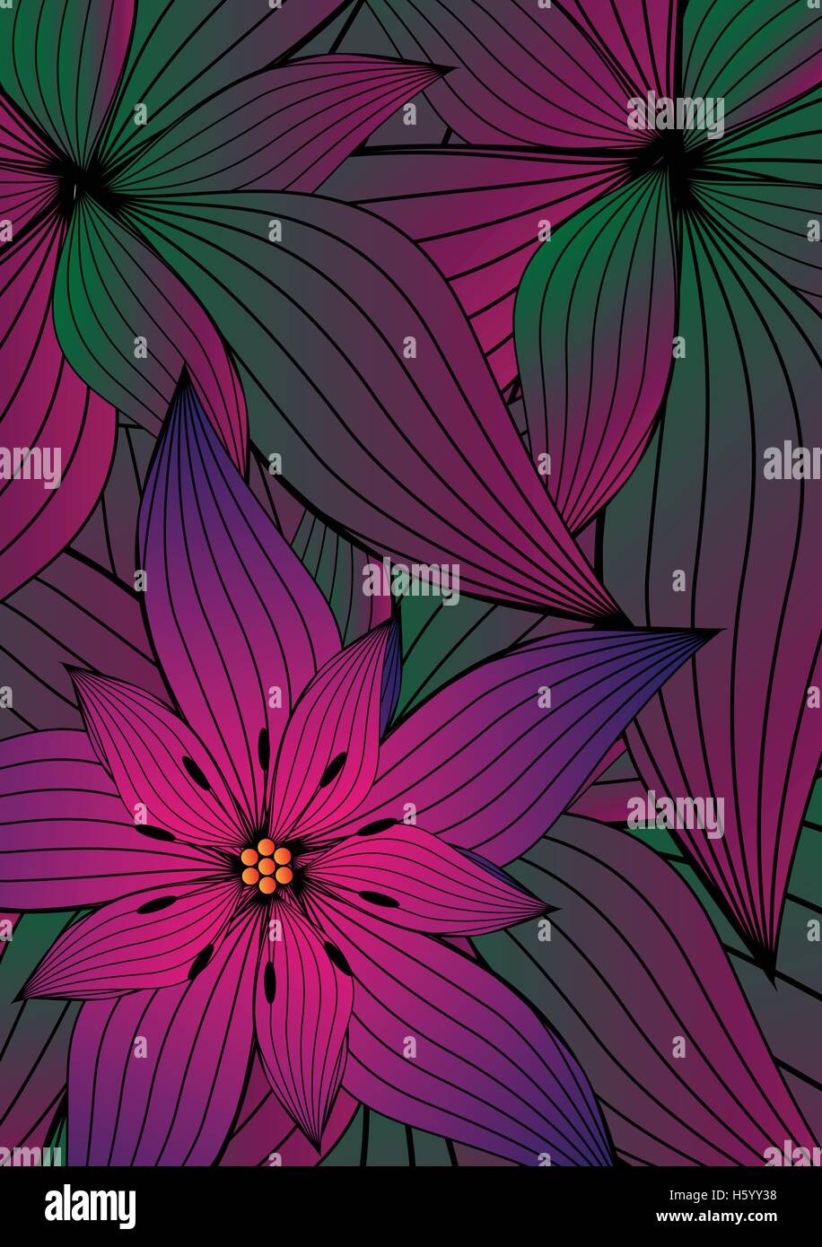 Tropical flower background Stock Vector Images - Alamy