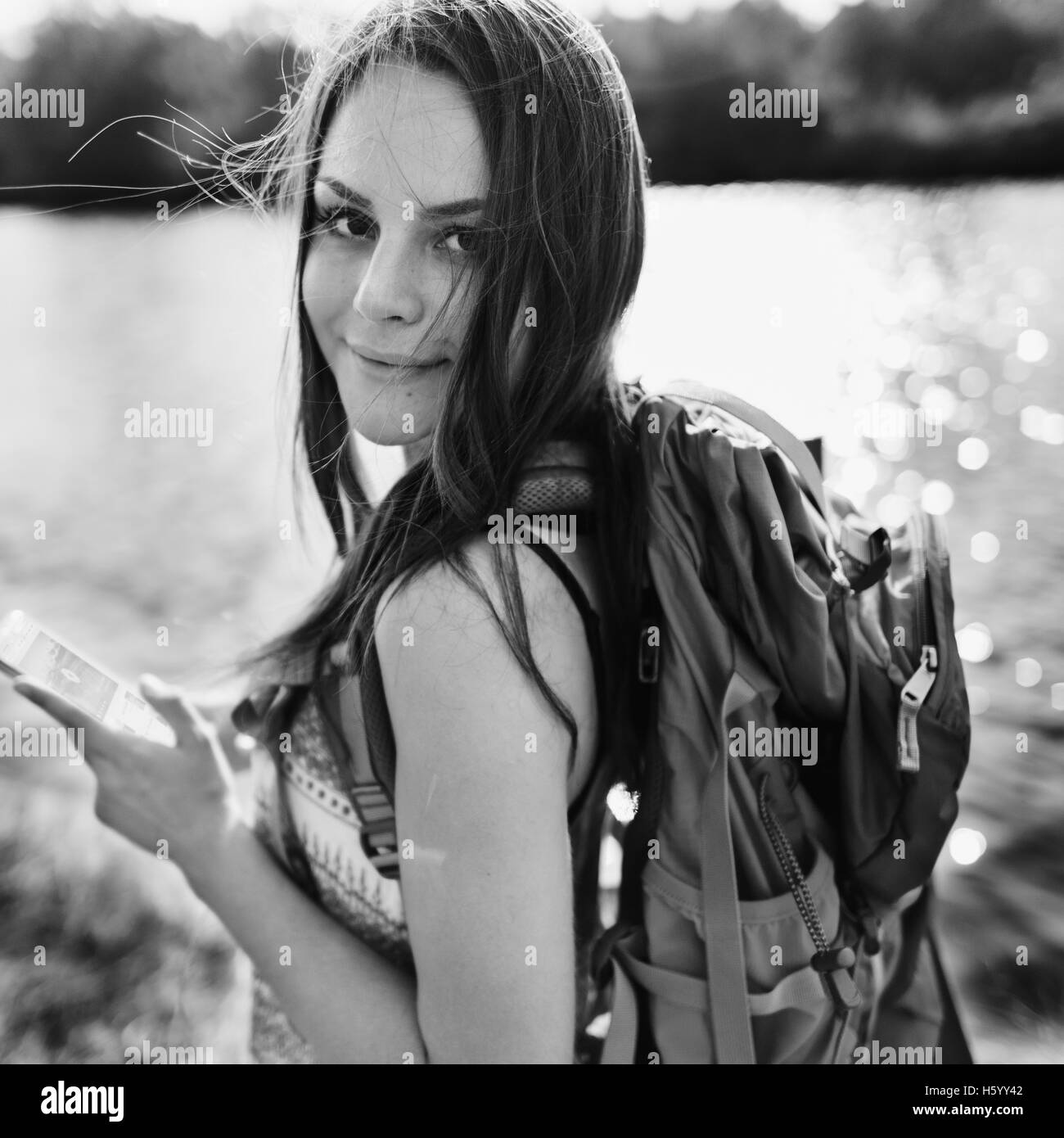 Adventure connecting Black and White Stock Photos & Images - Alamy