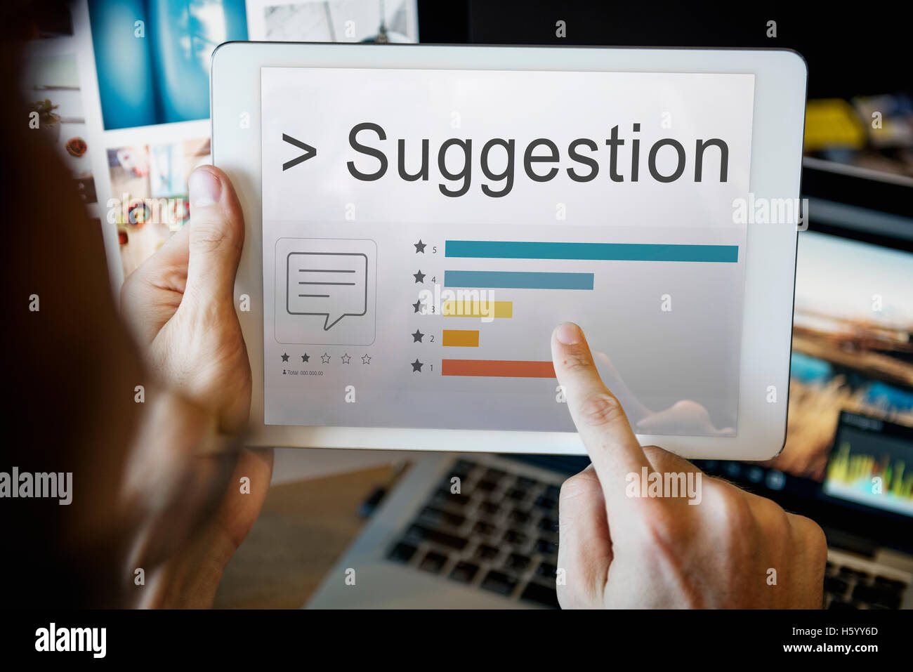 Suggestion Survey Comment Review Ratings Concept Stock Photo - Alamy