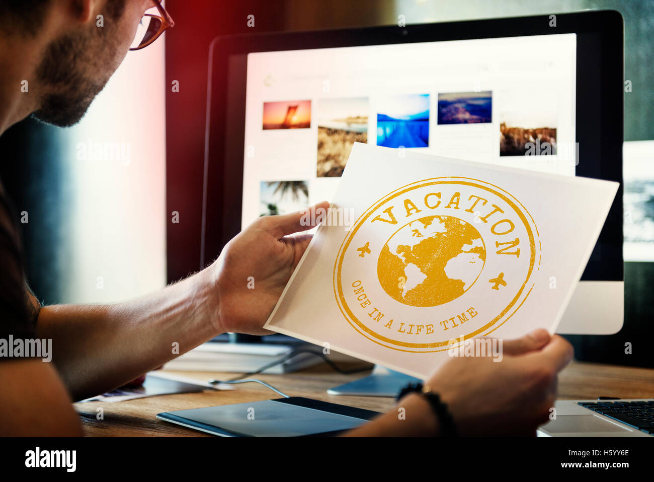 Journey Destination Explore Vacation Graphic Concept Stock Photo - Alamy