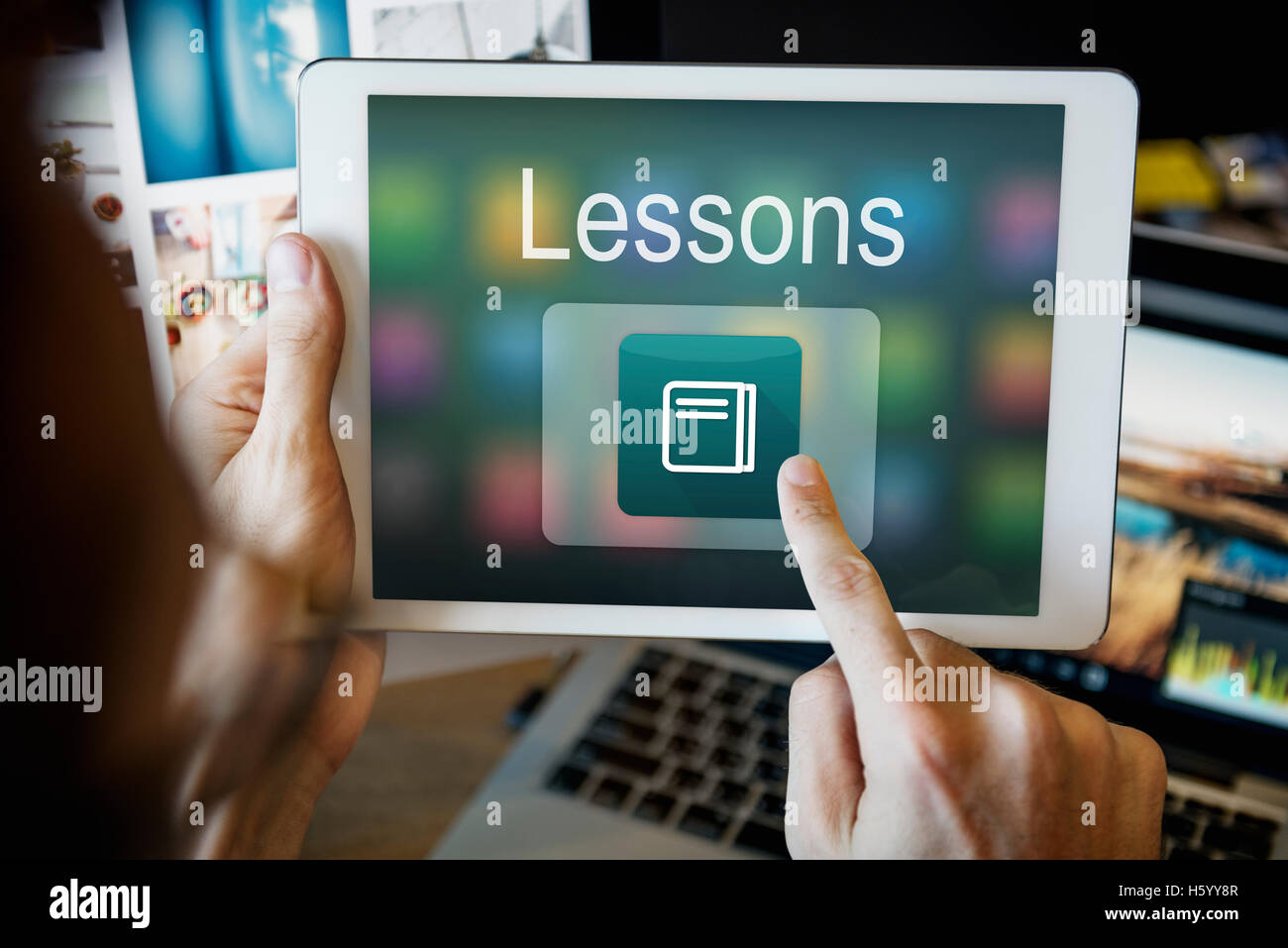 Academic E-Learning Education Online Application Concept Stock Photo ...