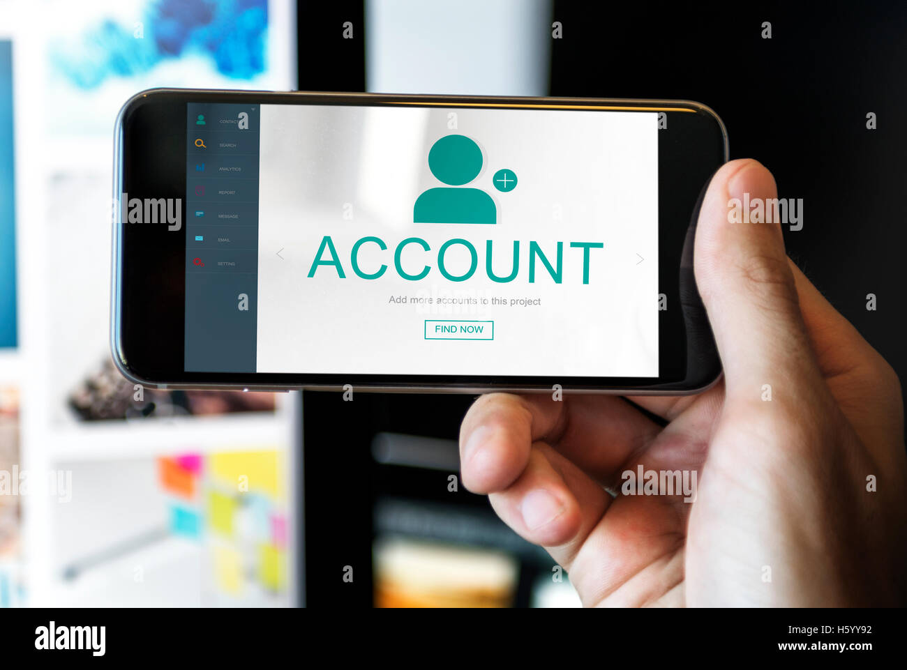 User Account Profile Social Network Concept Stock Photo - Alamy