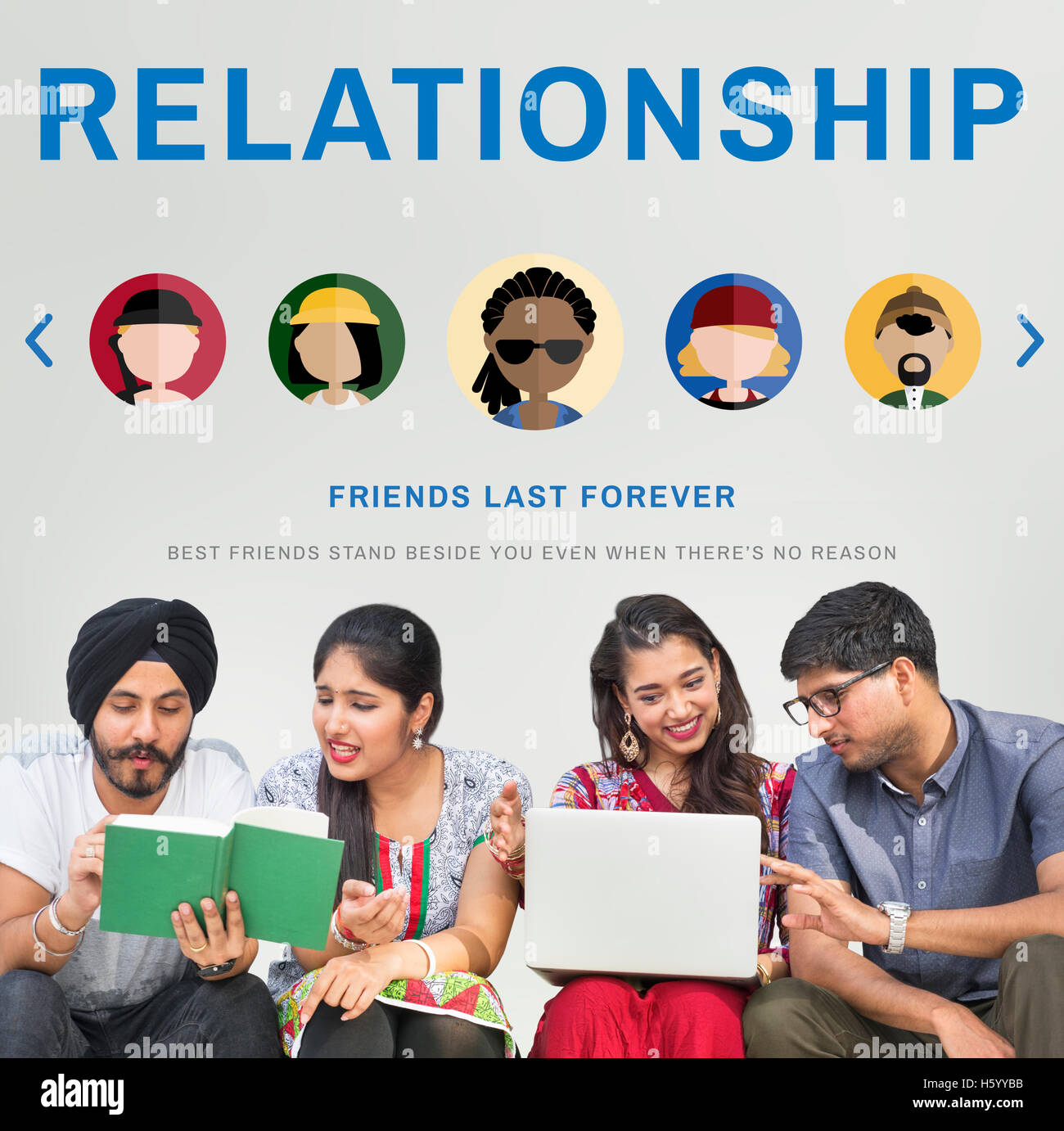 Friendship Togetherness Relationship Diversity People Concept Stock ...