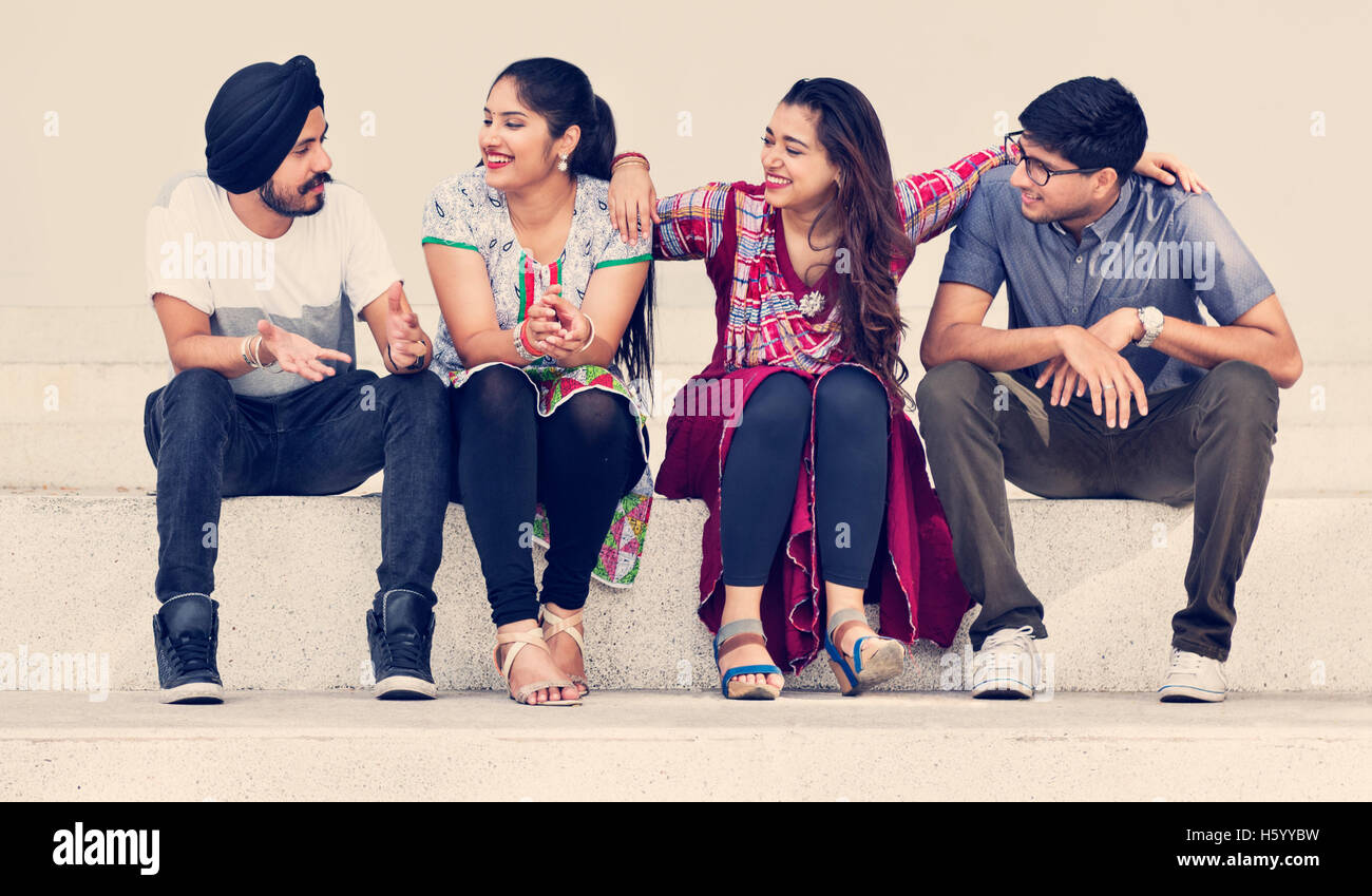 Indian Ethnicity Friendship Society Togetherness Concept Stock Photo ...