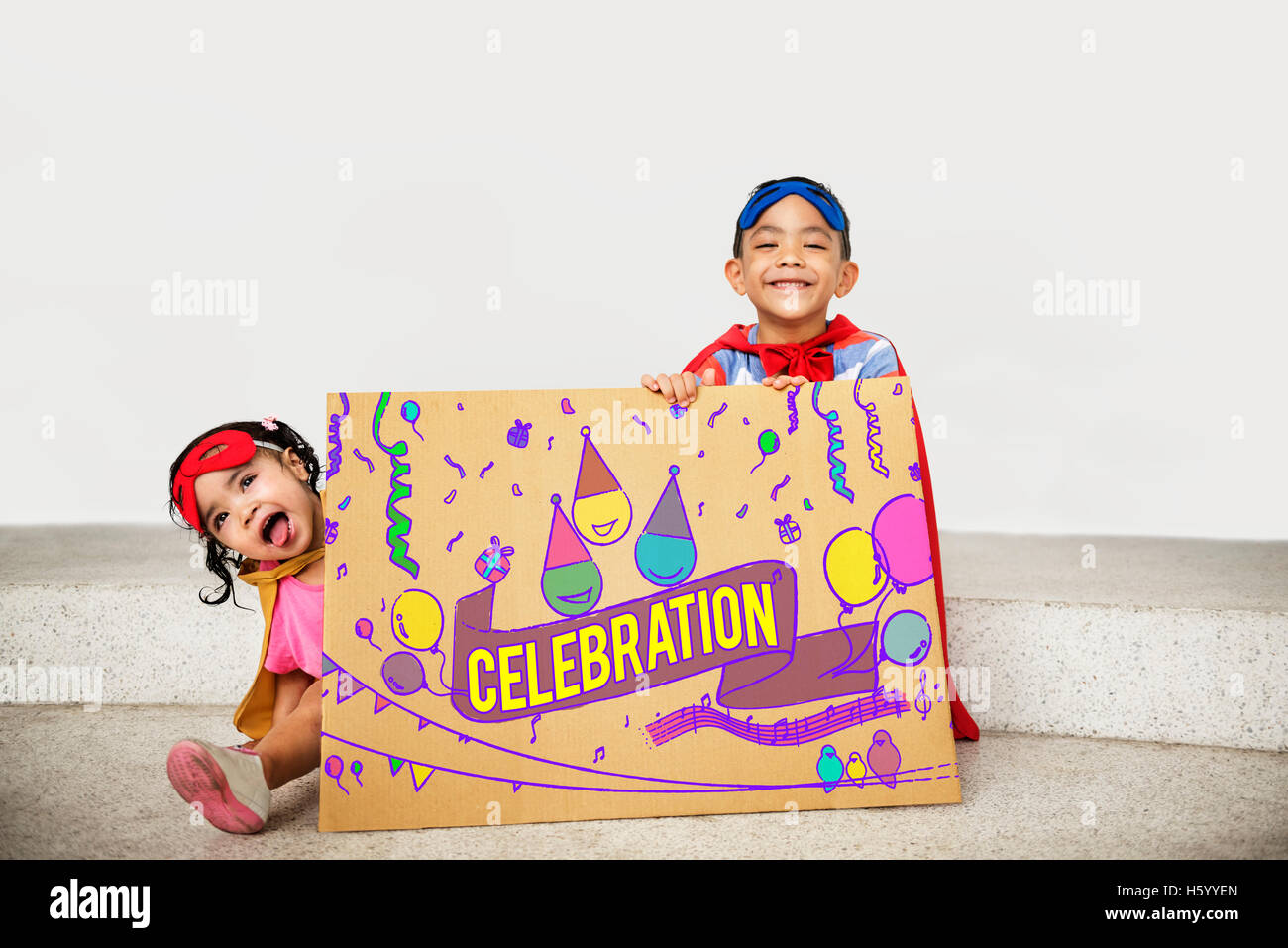 Celebration Congratulations Kid Enjoyment Concept Stock Photo - Alamy