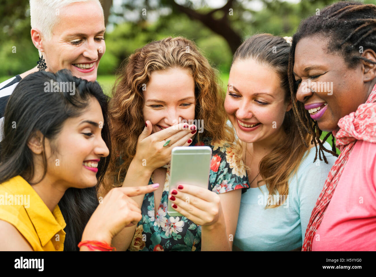 Group of Women Socialize Teamwork Happiness Concept Stock Photo - Alamy