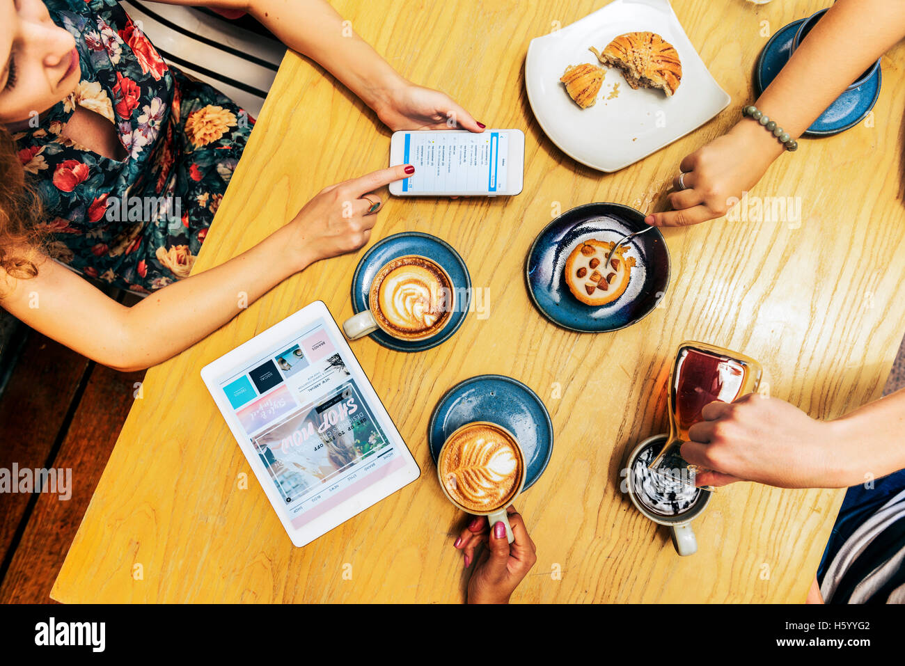 Coffee Time Friends Socialize Enjoyment Concept Stock Photo - Alamy