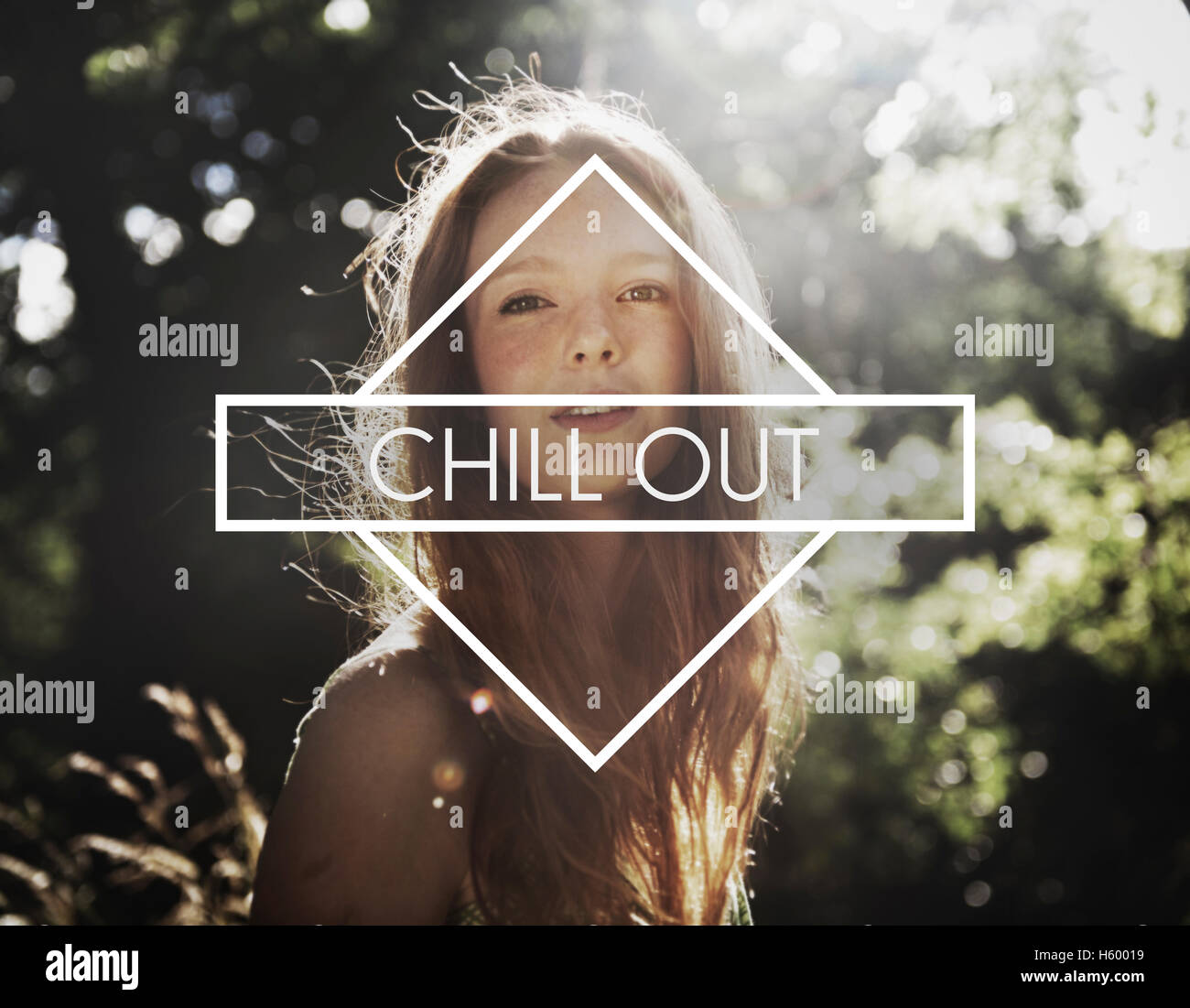 Chill Out Cool Chic Fresh Expression Inspire Concept Stock Photo - Alamy