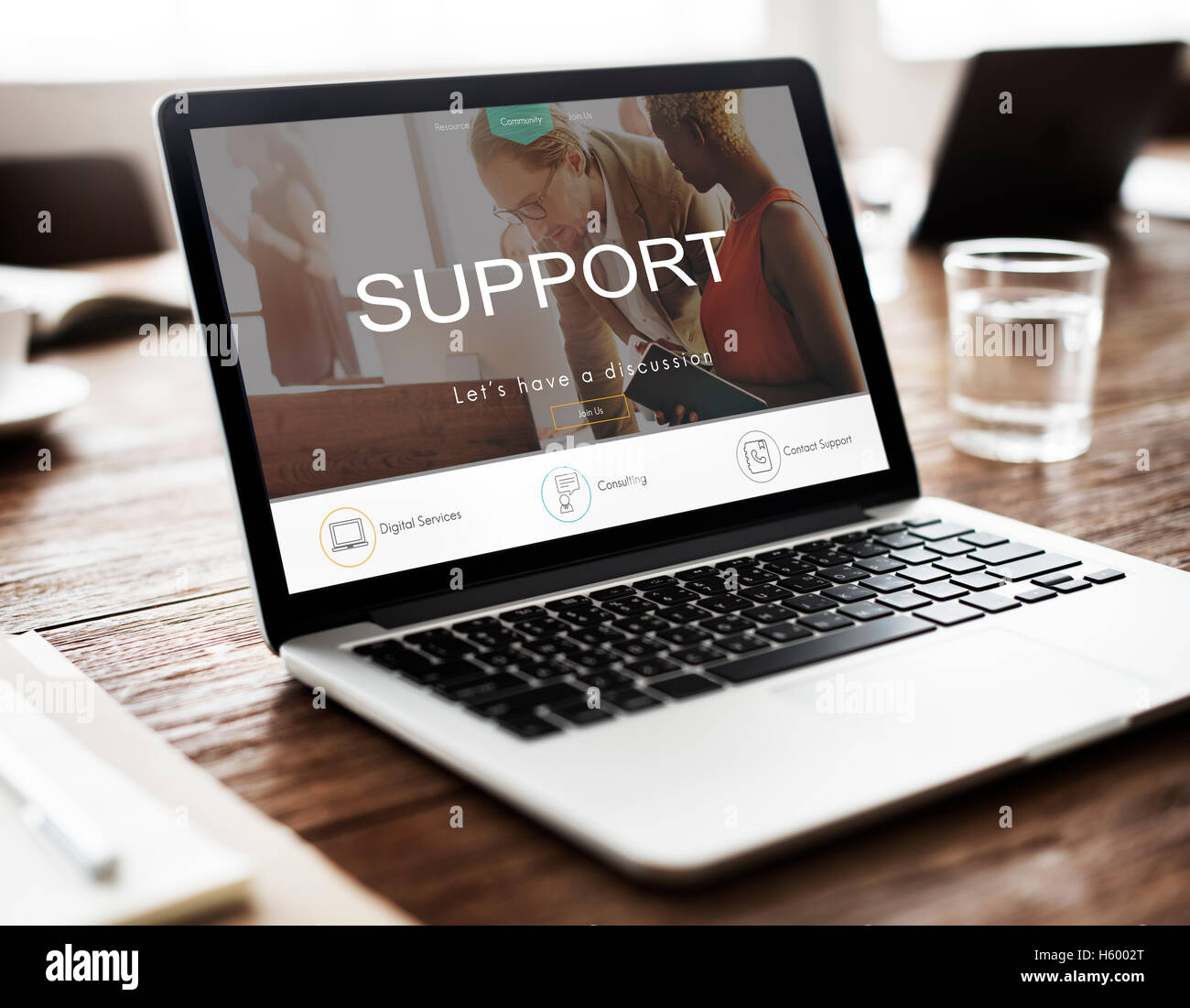 Helpdesk Support Information Support Concept Stock Photo - Alamy