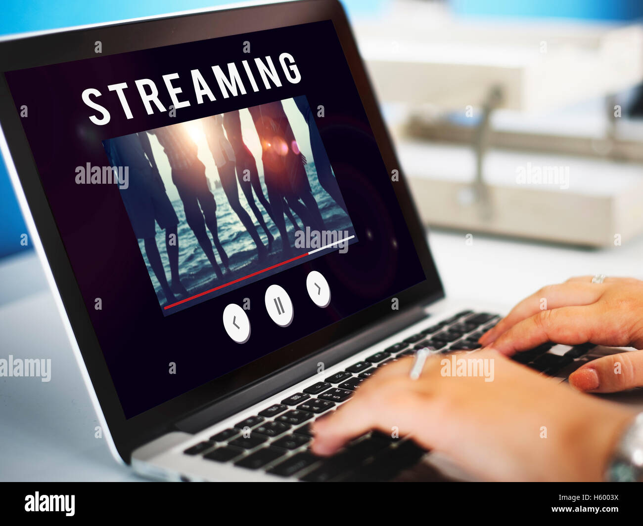 Video Entertainment Browsing Connect Digital Concept Stock Photo - Alamy