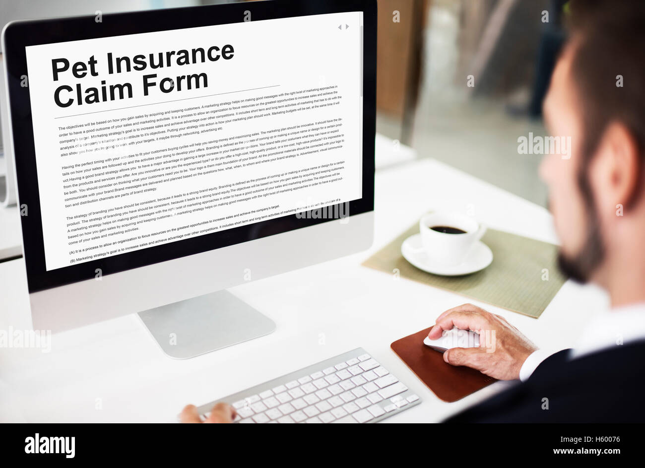 Pet Insurance Claim Form Puppy Animal Safety Concept Stock Photo - Alamy