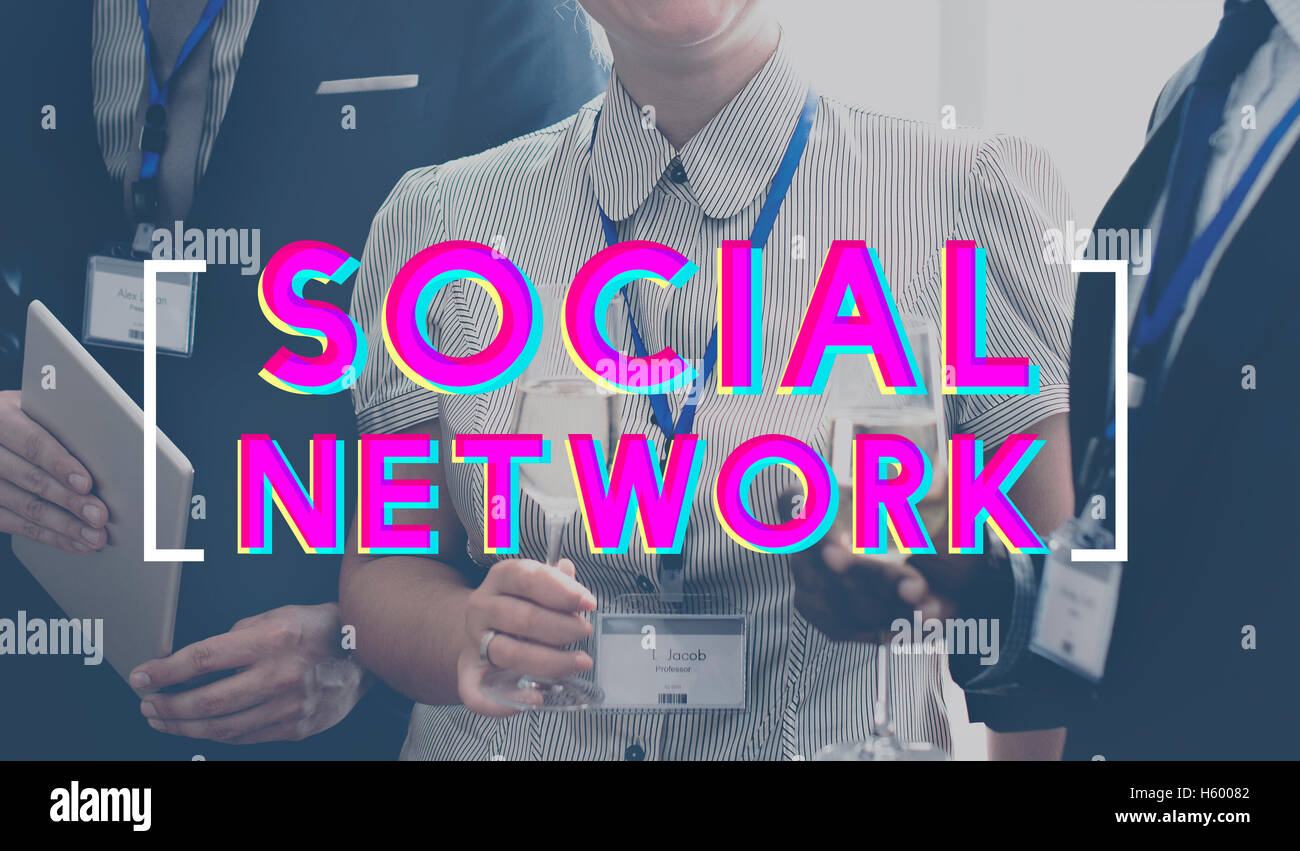 Social Media Connection Networking Chat Concept Stock Photo - Alamy