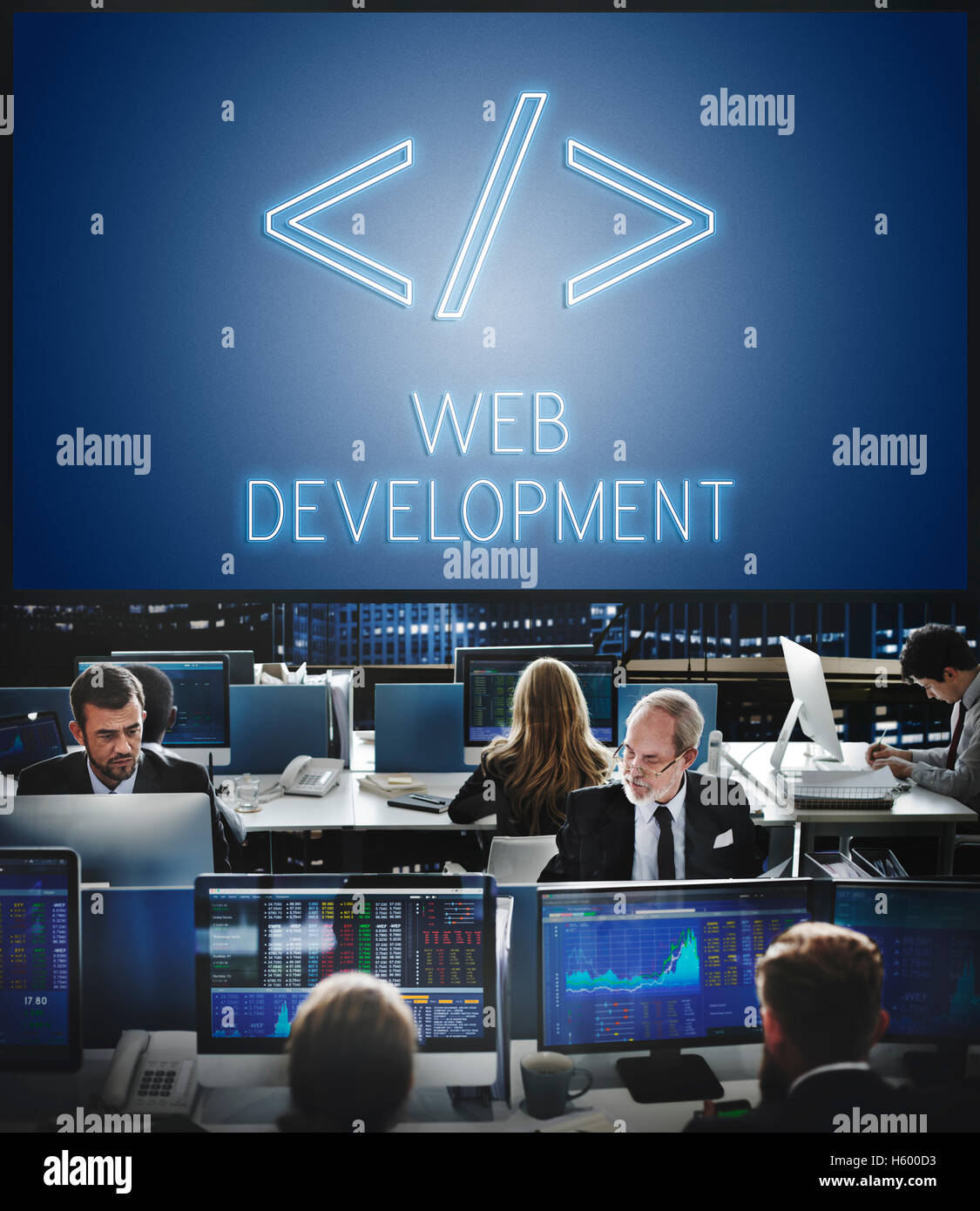 Web Development Internet Digital Graphic Html Concept Stock Photo - Alamy
