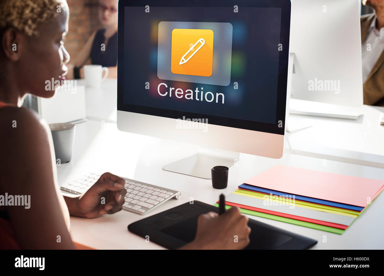 Mobile Application Design Illustrator Creativity Concept Stock Photo ...