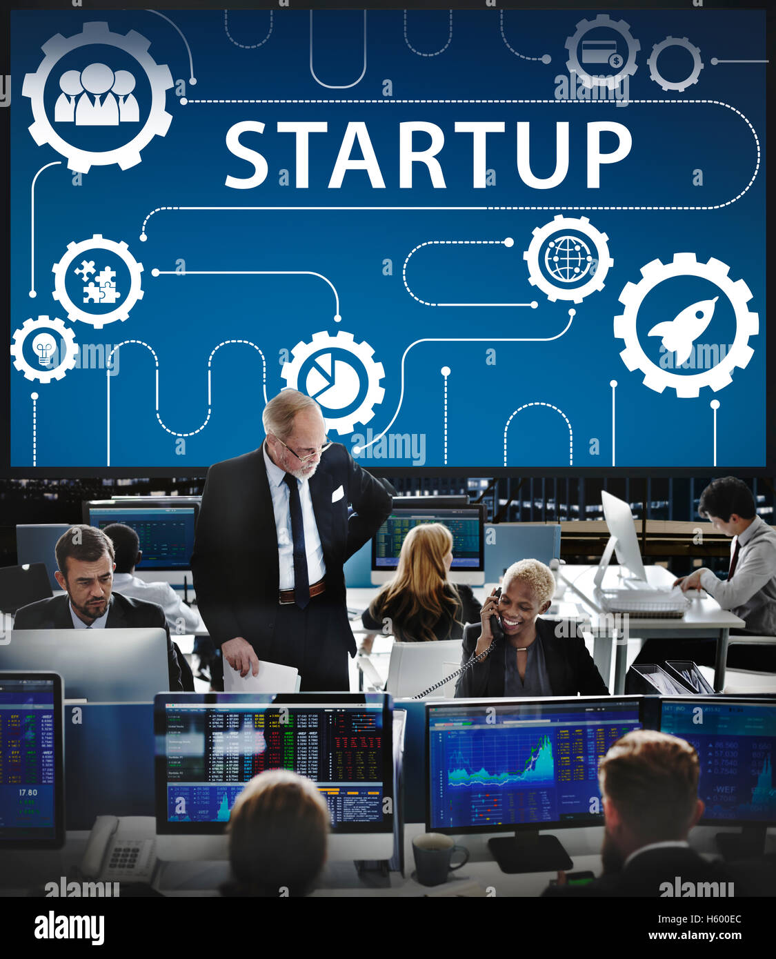 New Business Startup Graphics Concept Stock Photo - Alamy