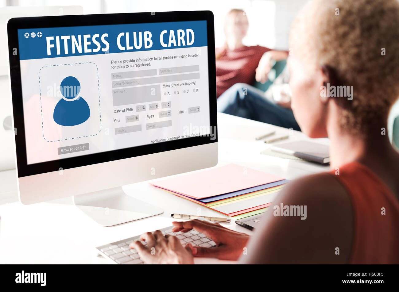 Fitness Club Card Identification Data Information Workout Concept Stock ...