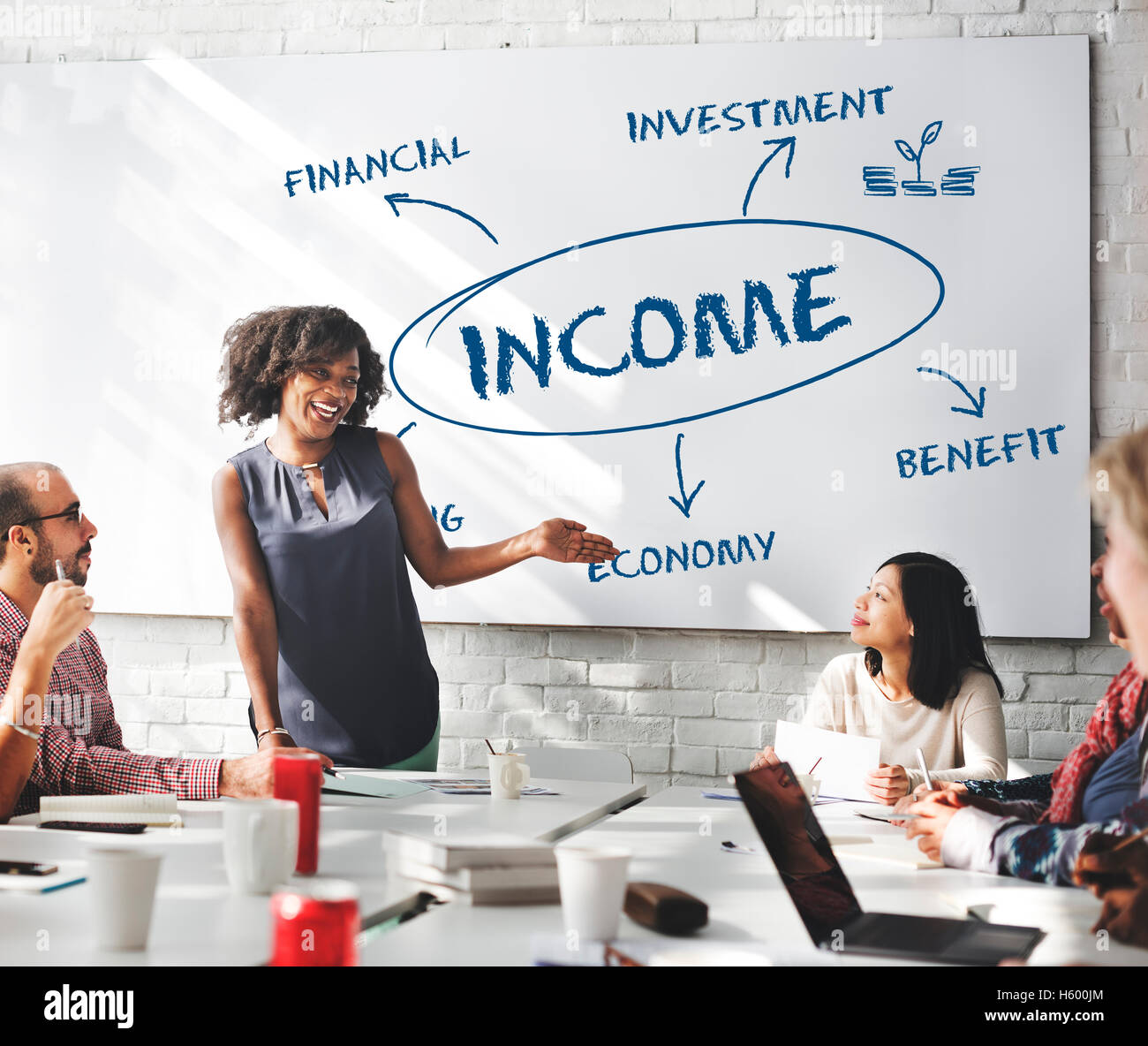 Financial Income Economic Diagram Money Concept Stock Photo - Alamy