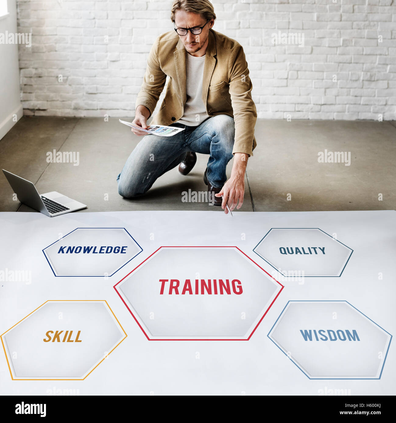 Training Success Development Geometric Forms Graphic Stock Photo - Alamy
