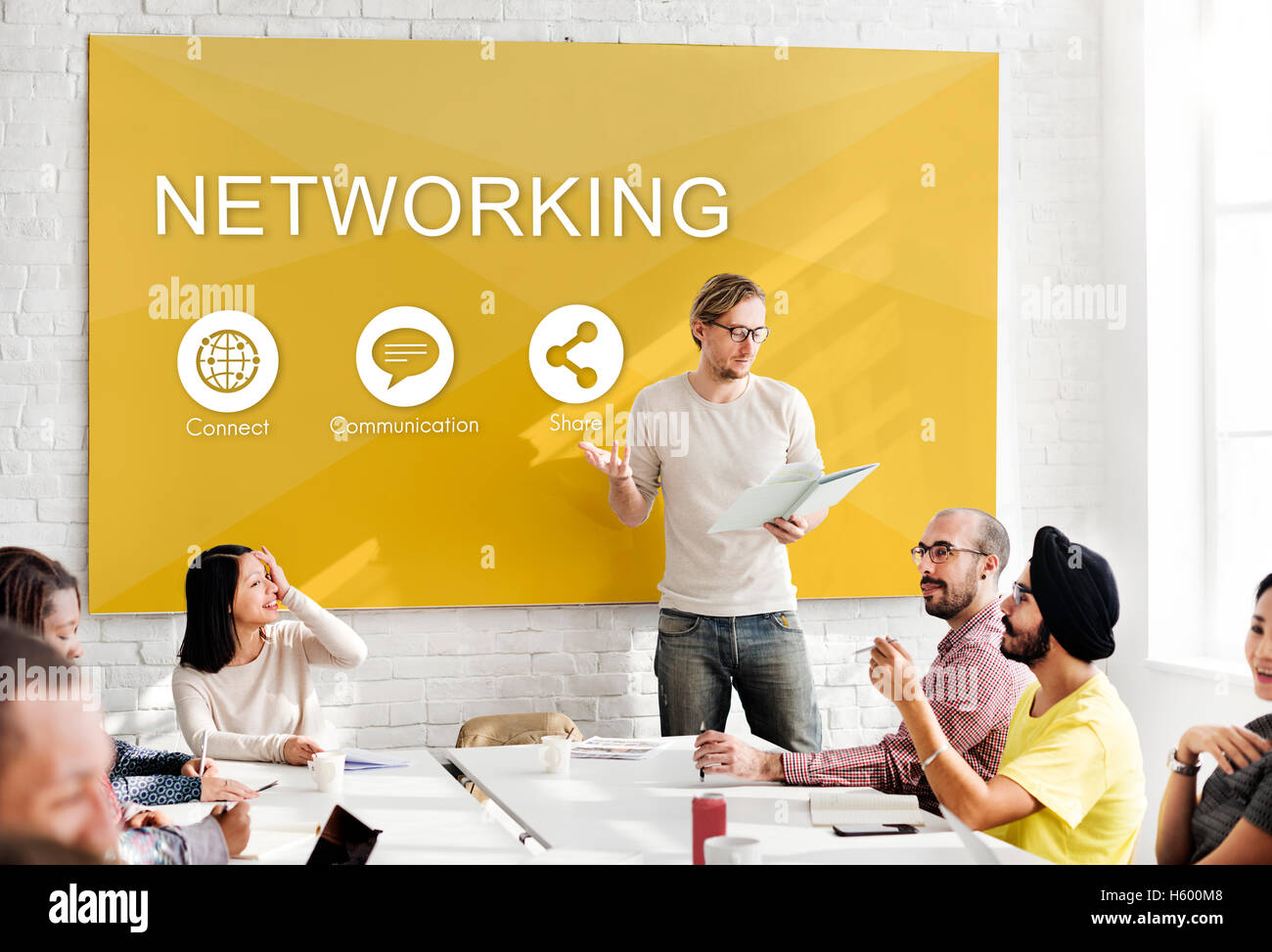 Global Networking Share Social Media Graphic Concept Stock Photo - Alamy