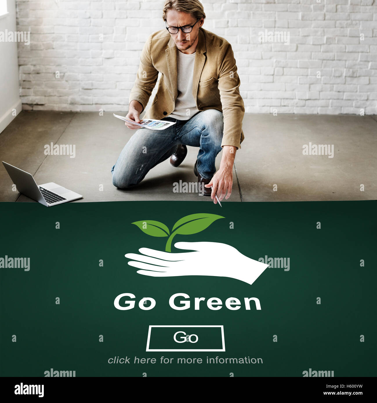 Go Green Environmental Conservation Sustainability Nature Concept Stock ...