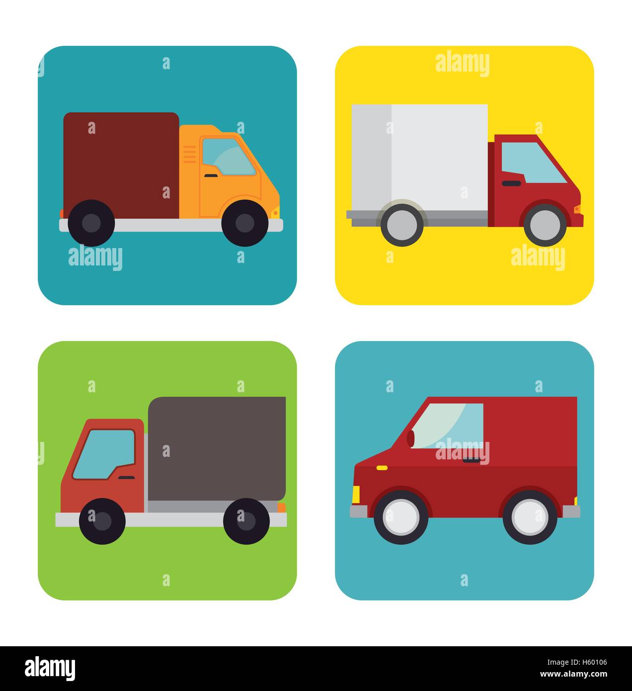 collection trucks delivery icons design Stock Vector Image & Art - Alamy