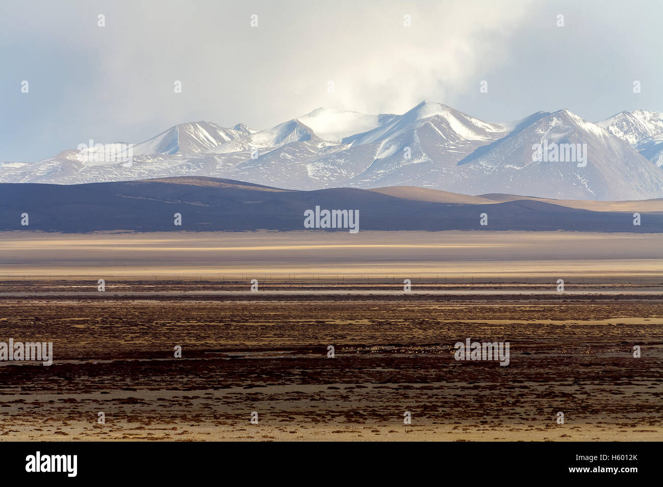 Beautiful landscape of the Tibetan plateau. Tibet, China Stock Photo ...