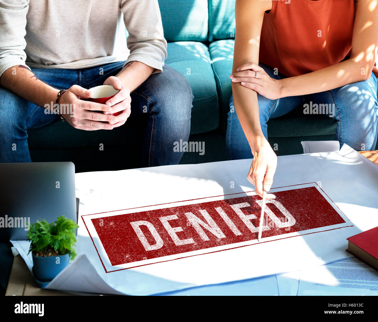 Banned Denied Declined Negative Stamp Concept Stock Photo - Alamy