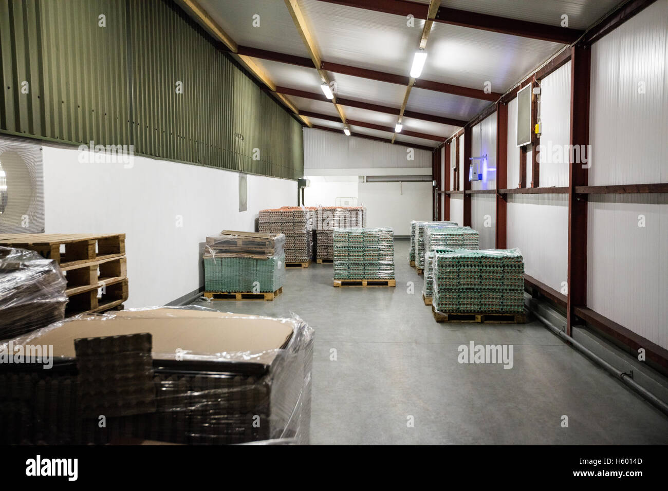 Stack of cartons with eggs Stock Photo - Alamy