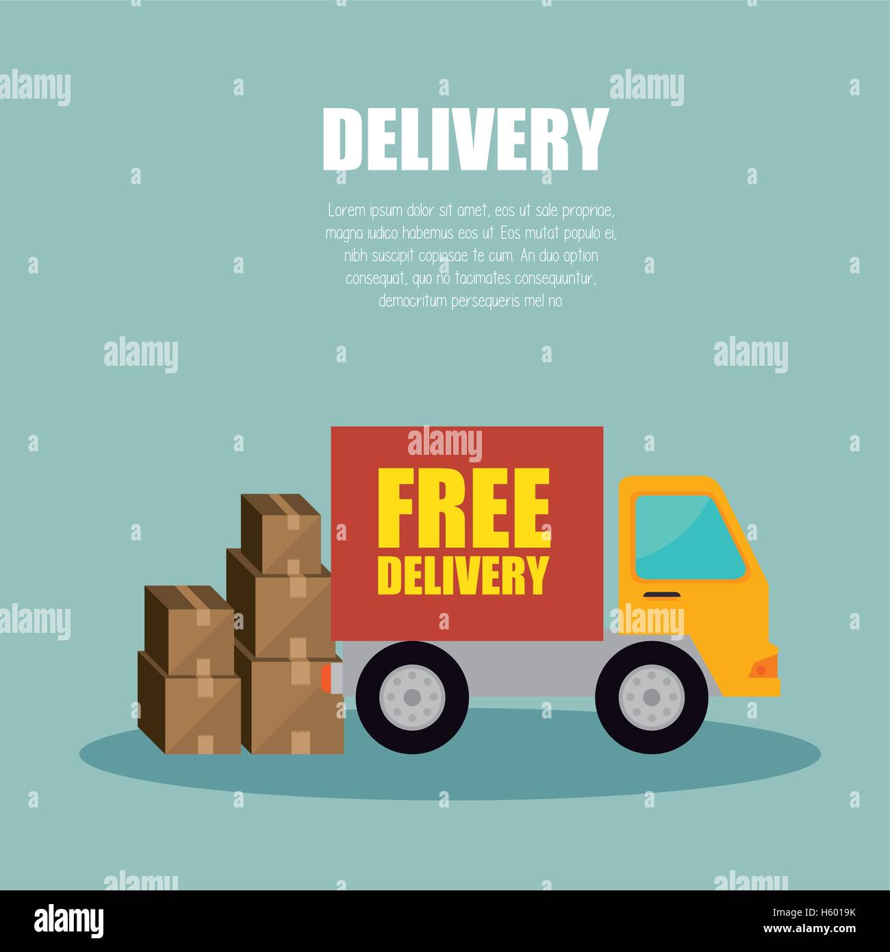 truck delivery transporting package design Stock Vector Image & Art - Alamy