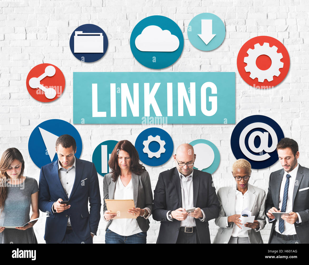Linking Internet Connection Website Concept Stock Photo - Alamy