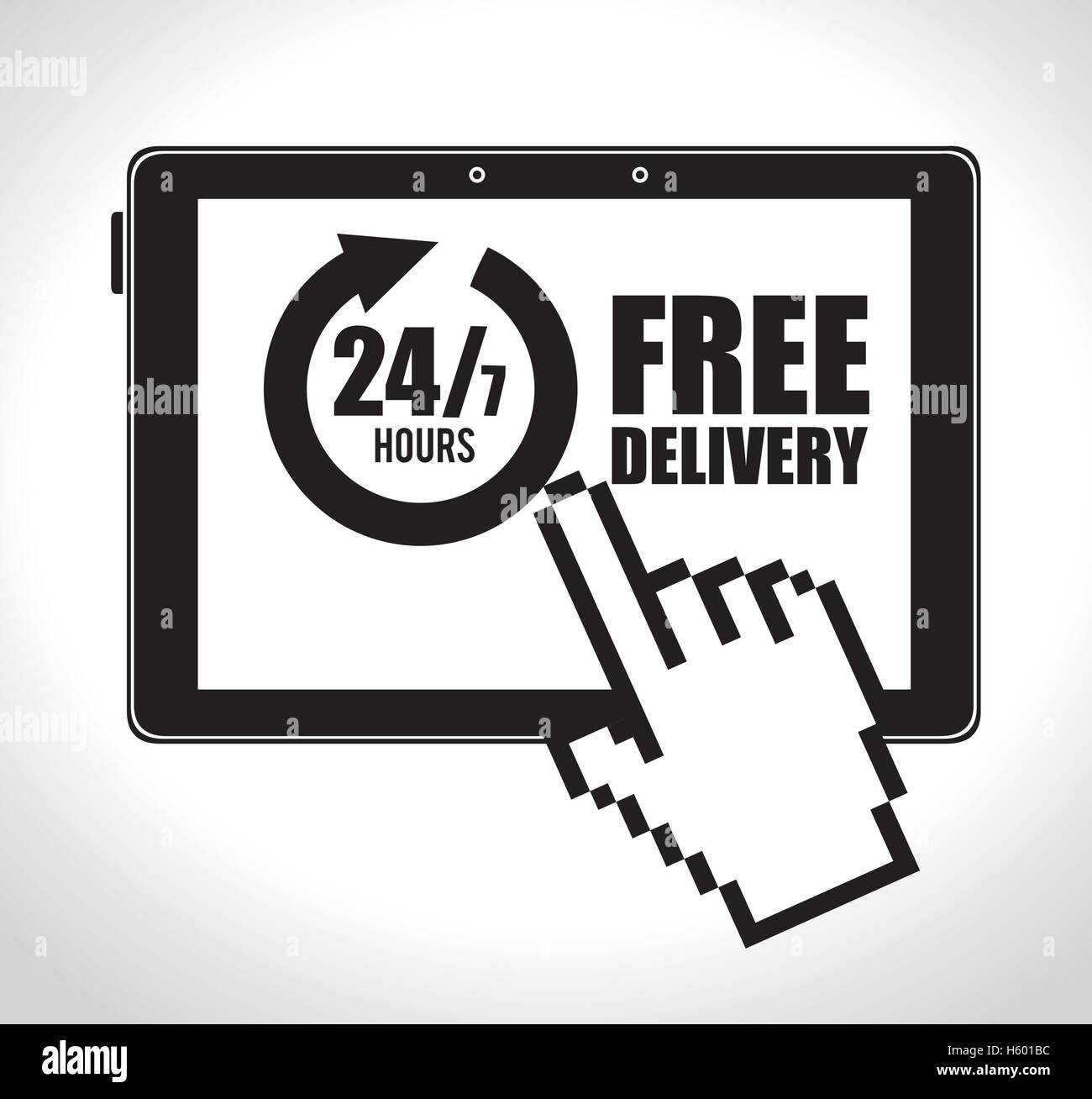 online e-commerce delivery service 24-7 design Stock Vector Image & Art ...