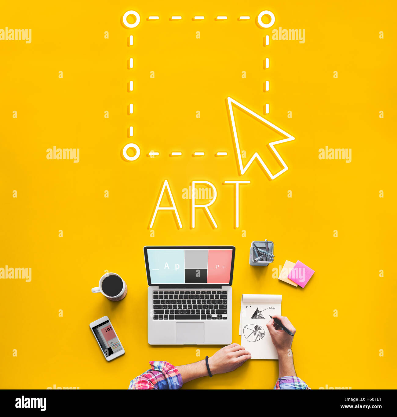 Art Create Draft Imagine Layout Outline Graphic Concept Stock Photo - Alamy