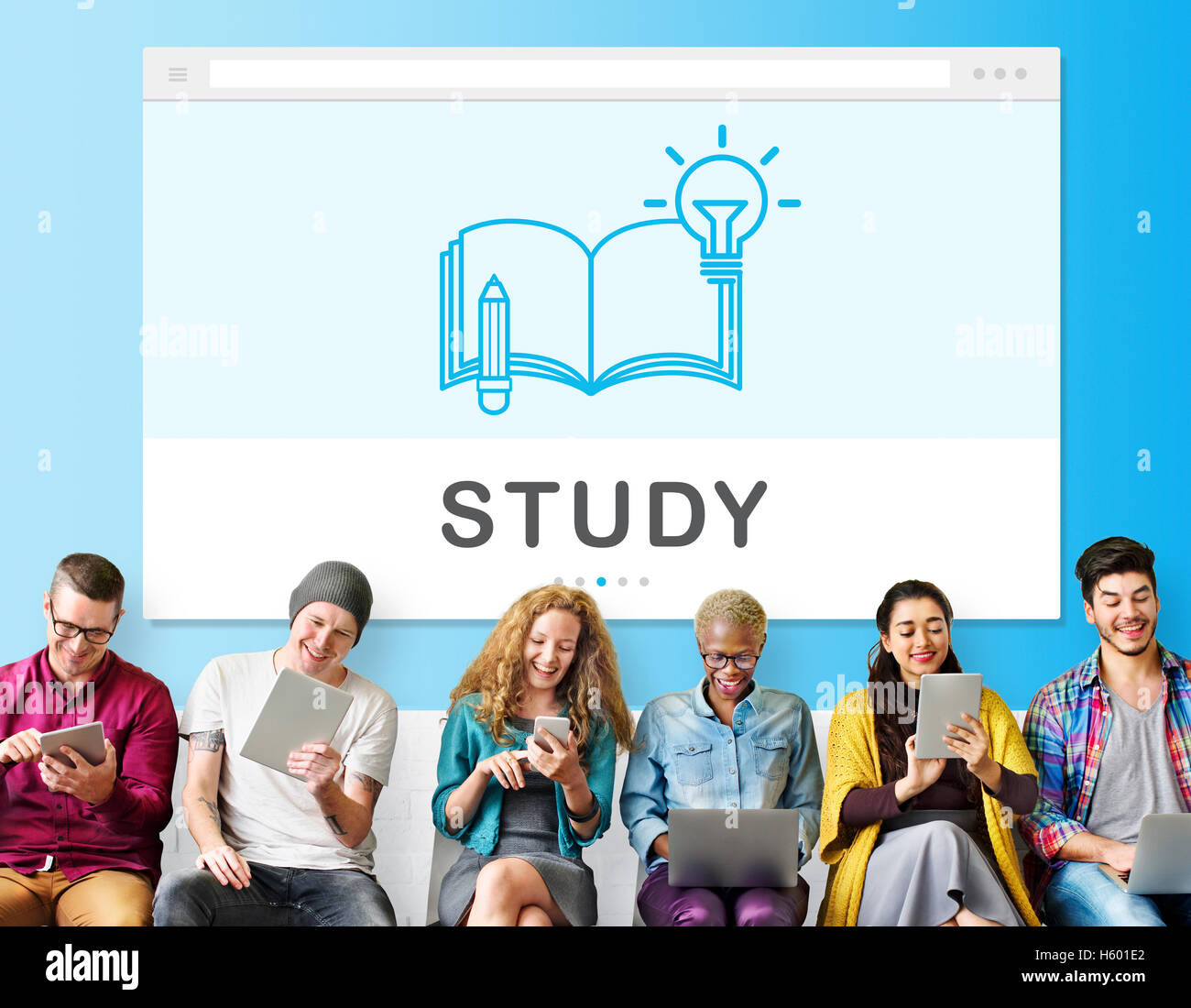 Be Creative E-learning Innovation Education Knowledge Concept Stock Photo - Alamy
