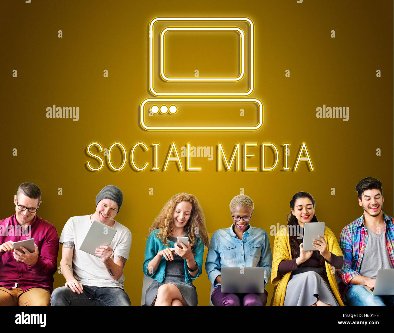 Communication Digital Computer Media Graphic Concept Stock Photo - Alamy