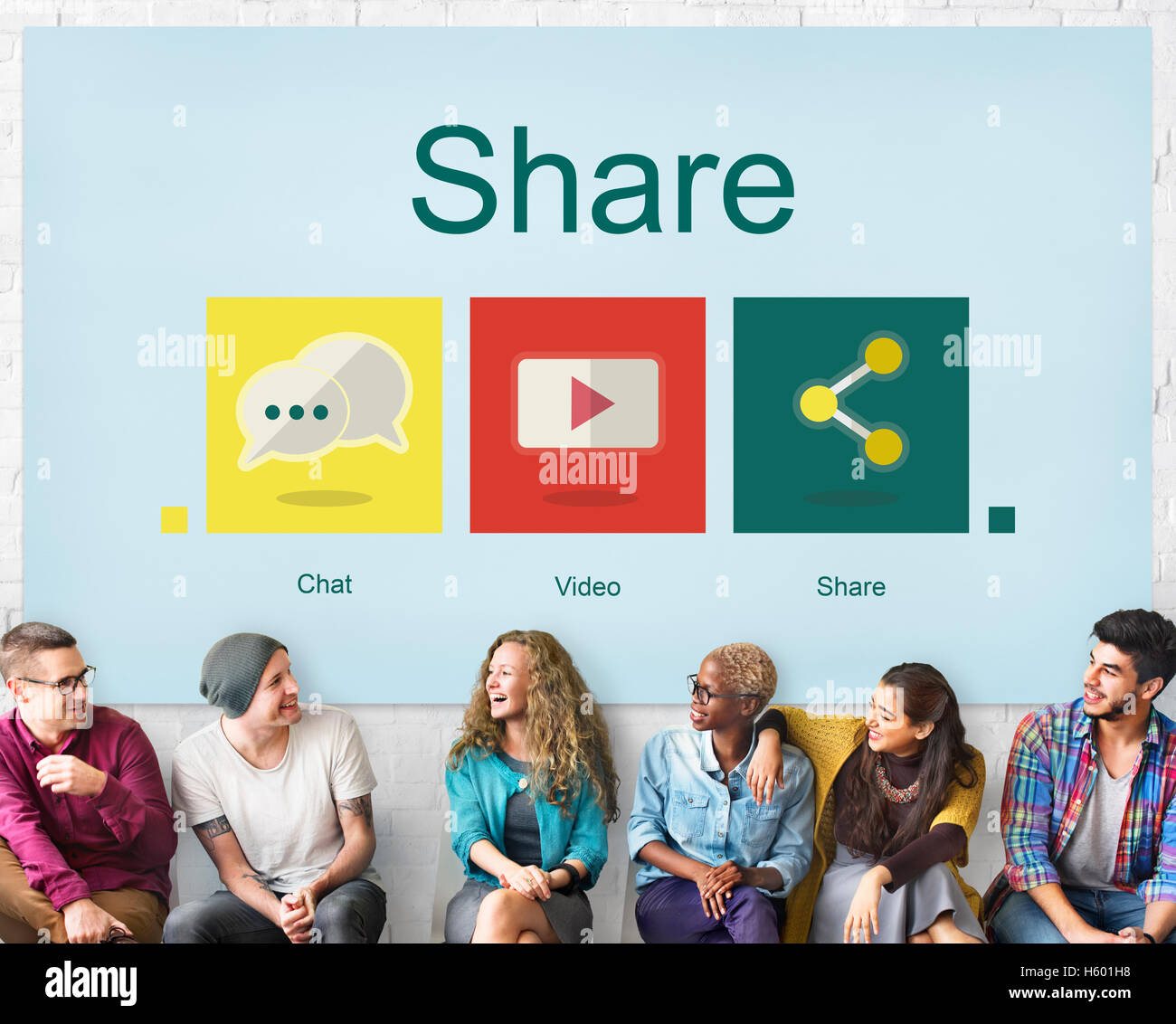 Share Social Network Connection Internet Concept Stock Photo - Alamy