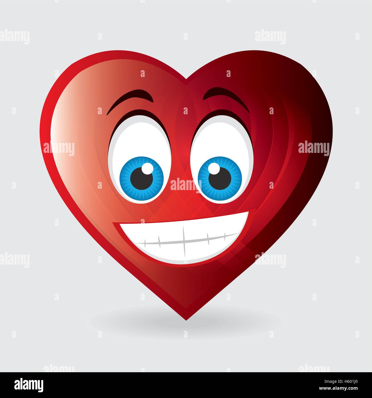 heart character happy and blue eyes Stock Vector Image & Art - Alamy