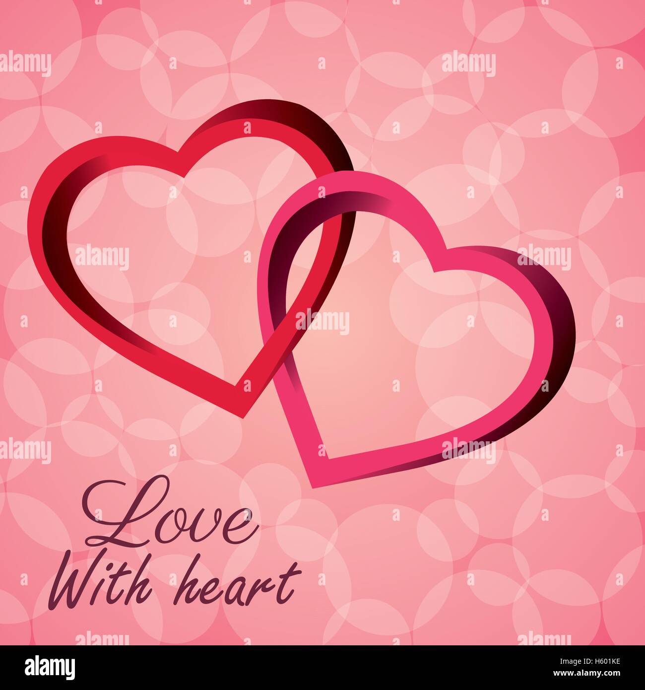intertwined hearts love with heart icon Stock Vector Image & Art - Alamy