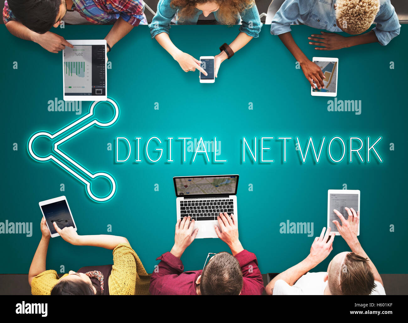 Communication Connection Digital Graphic Concept Stock Photo - Alamy