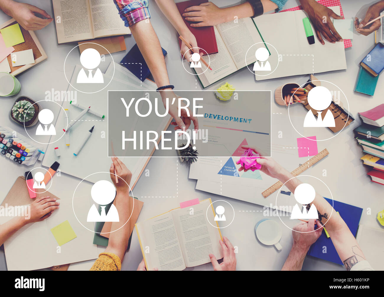 Recruitment Hiring Career job Emplyment Concept Stock Photo - Alamy