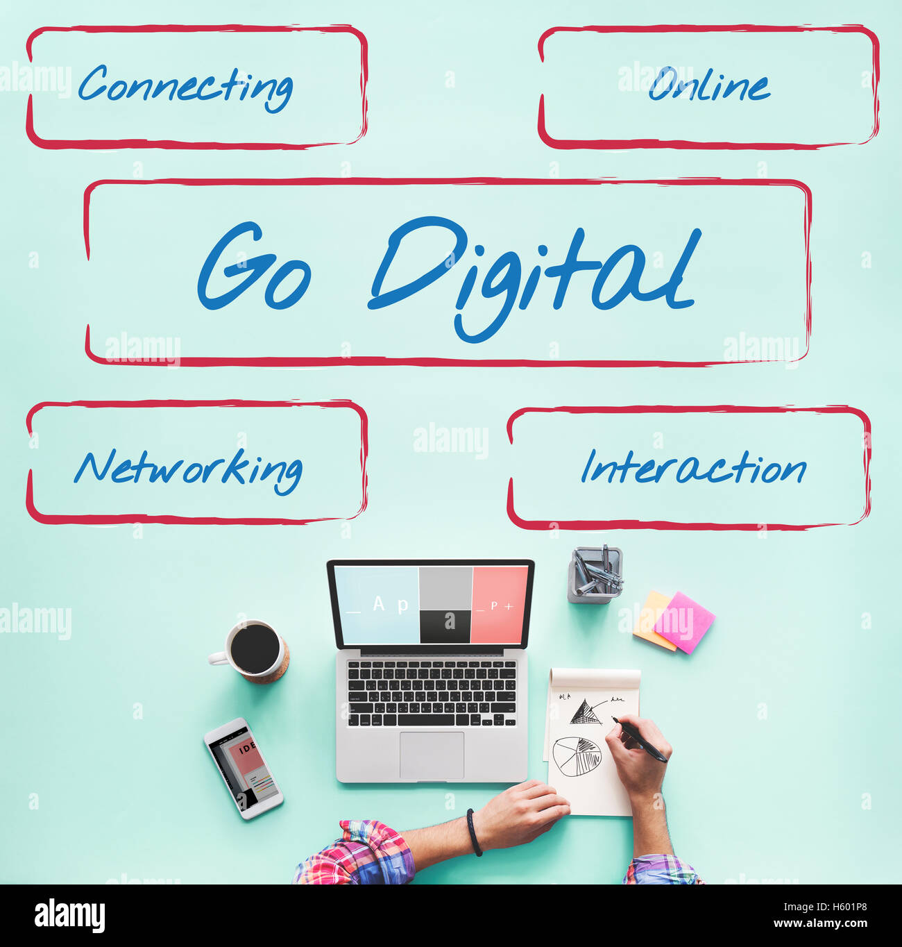 Social Network Connection Internet Digital Words Concept Stock Photo ...