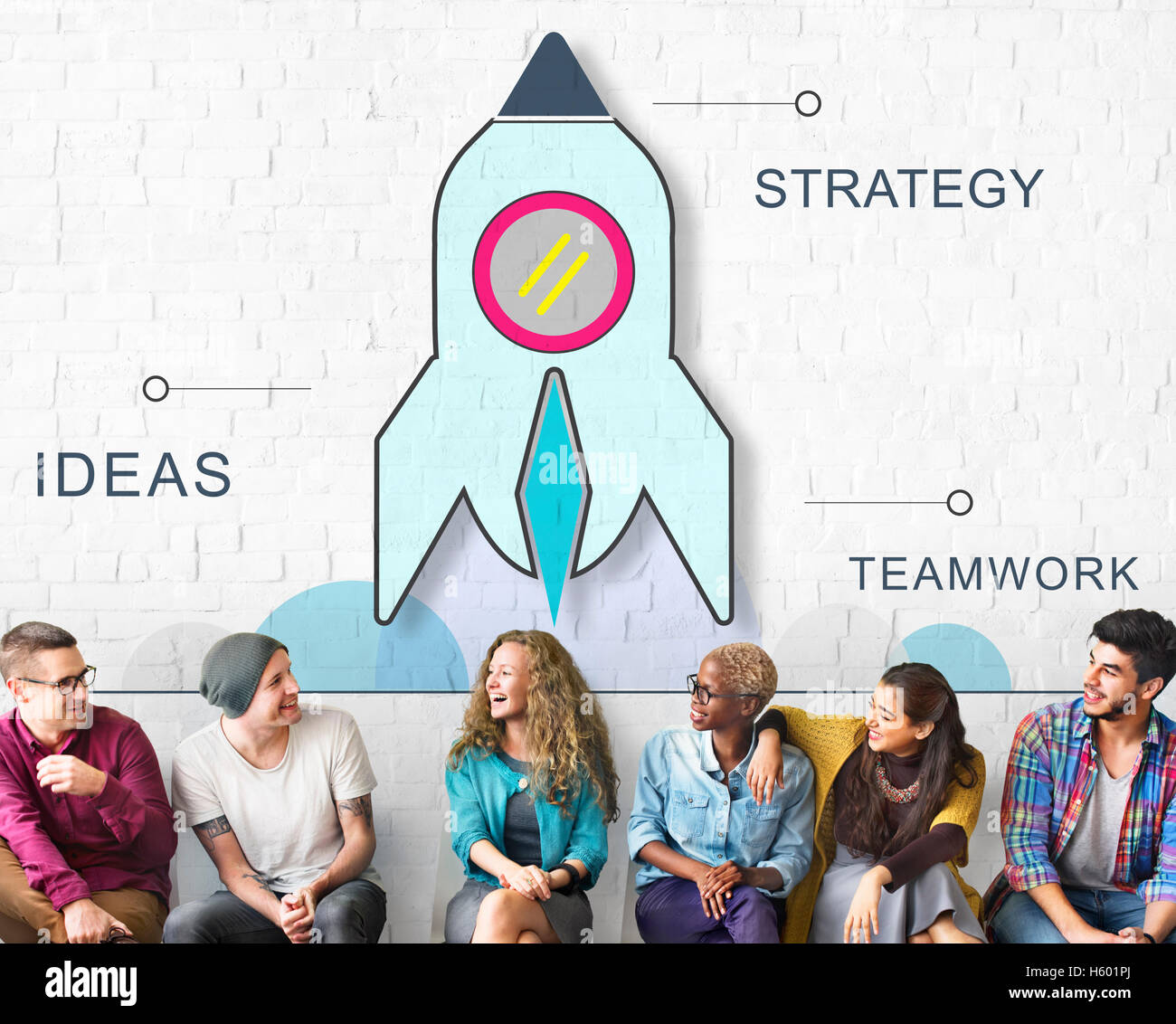 Rocket Spaceship Startup Business Strategy Graphic Concept Stock Photo ...