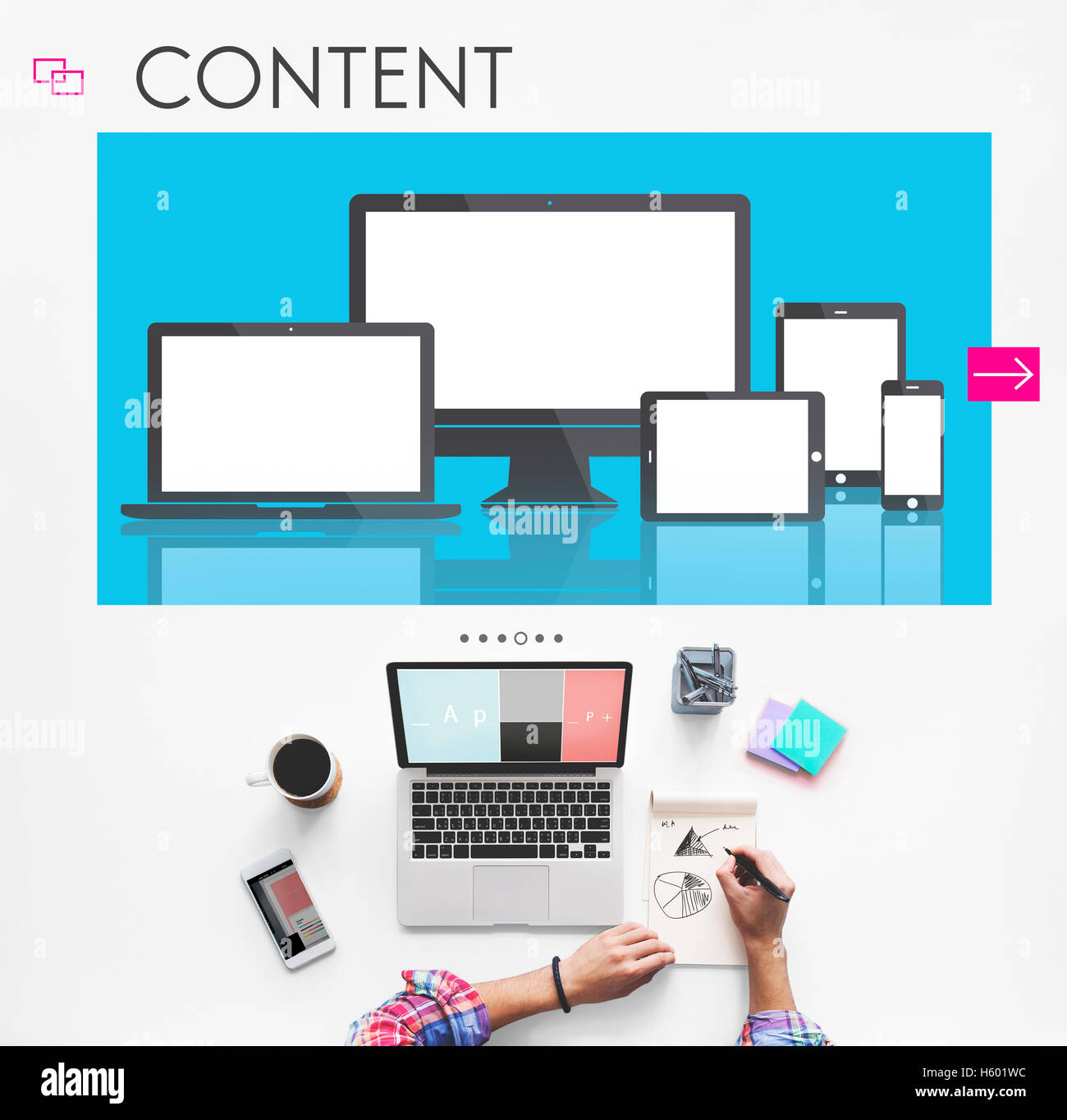 Web Design Layout Content Devices Graphic Concept Stock Photo - Alamy