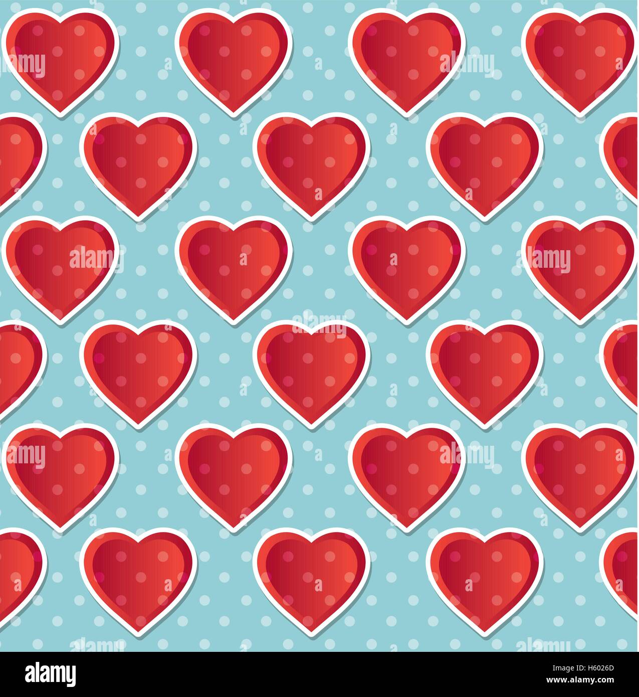 seamless heart polka dot blue Stock Vector Image & Art - Alamy