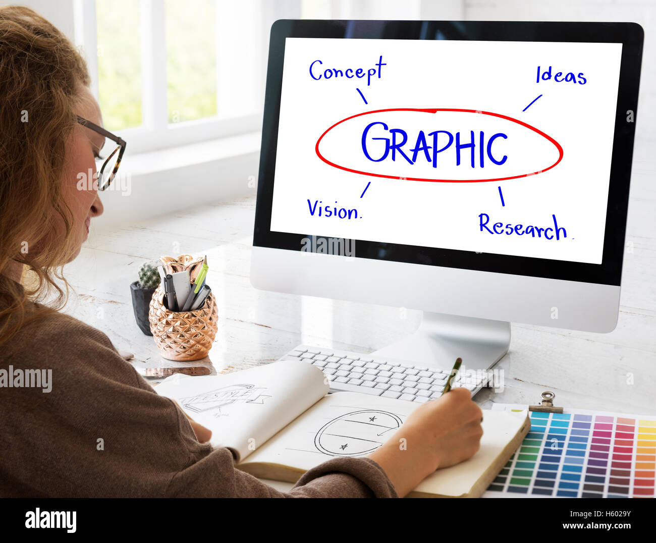 Graphic Creativity Simplicity Design Concept Stock Photo - Alamy