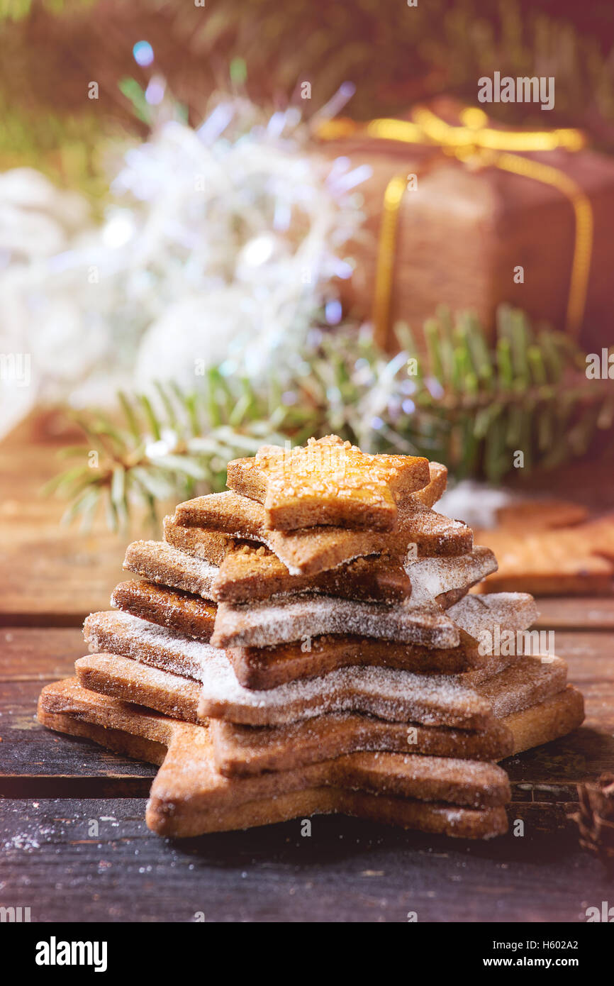 Shortbread star shape sugar cookies Stock Photo - Alamy