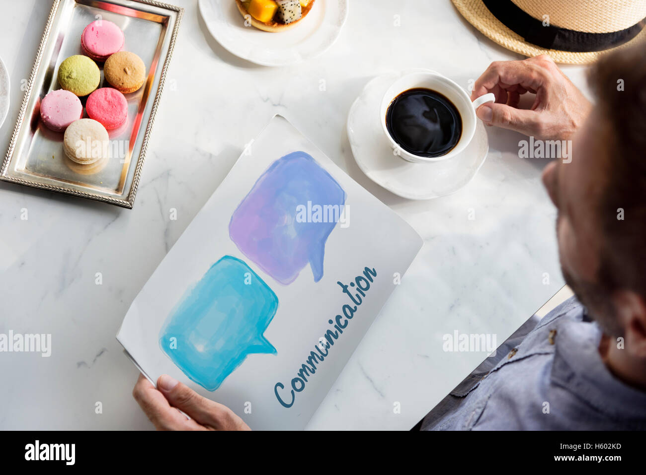 Communication Speech Bubble Symbol Concept Stock Photo - Alamy