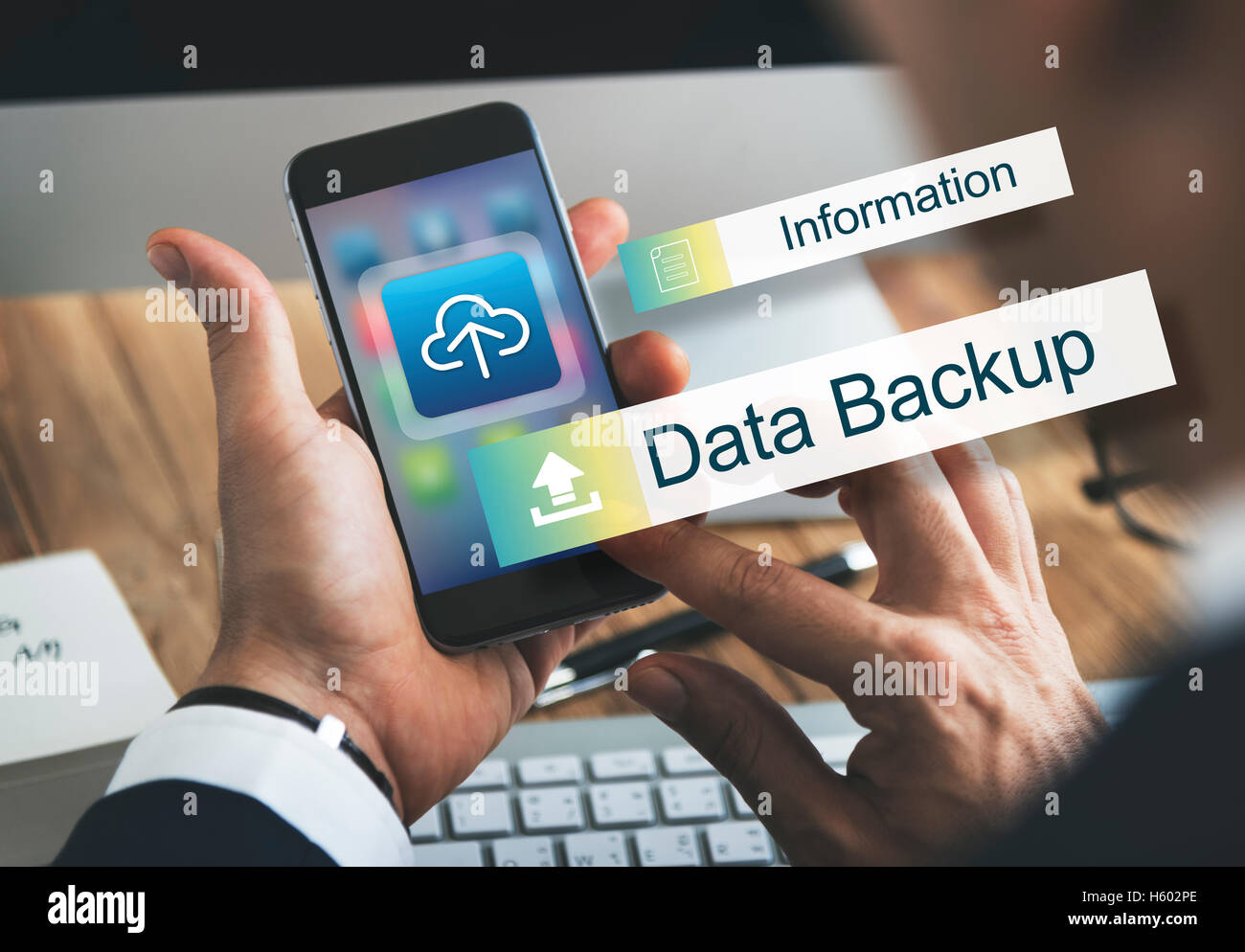 Data Backup Storage Transfer Concept Stock Photo - Alamy