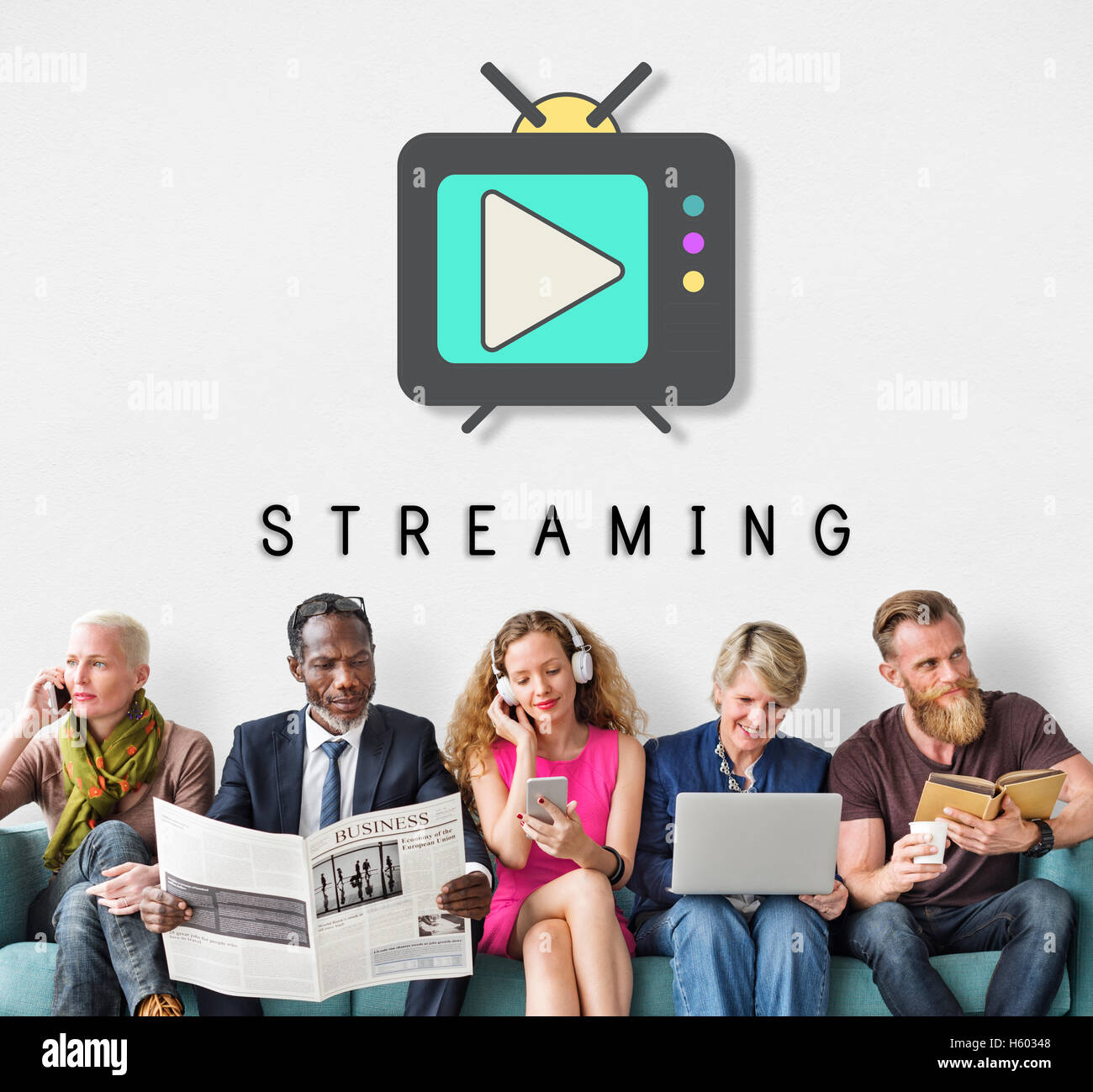 TV Play Button Media Entertainment Graphic Concept Stock Photo - Alamy